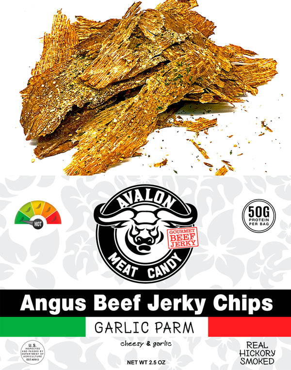 Crispy Thin Garlic Parm 2.5oz | Avalon Meat Candy